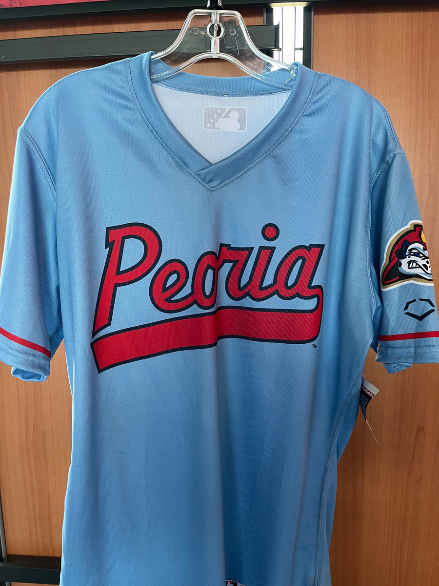 Adult Peoria Chiefs Replica Jersey - 2024 Throwback Baby Blue – Peoria ...